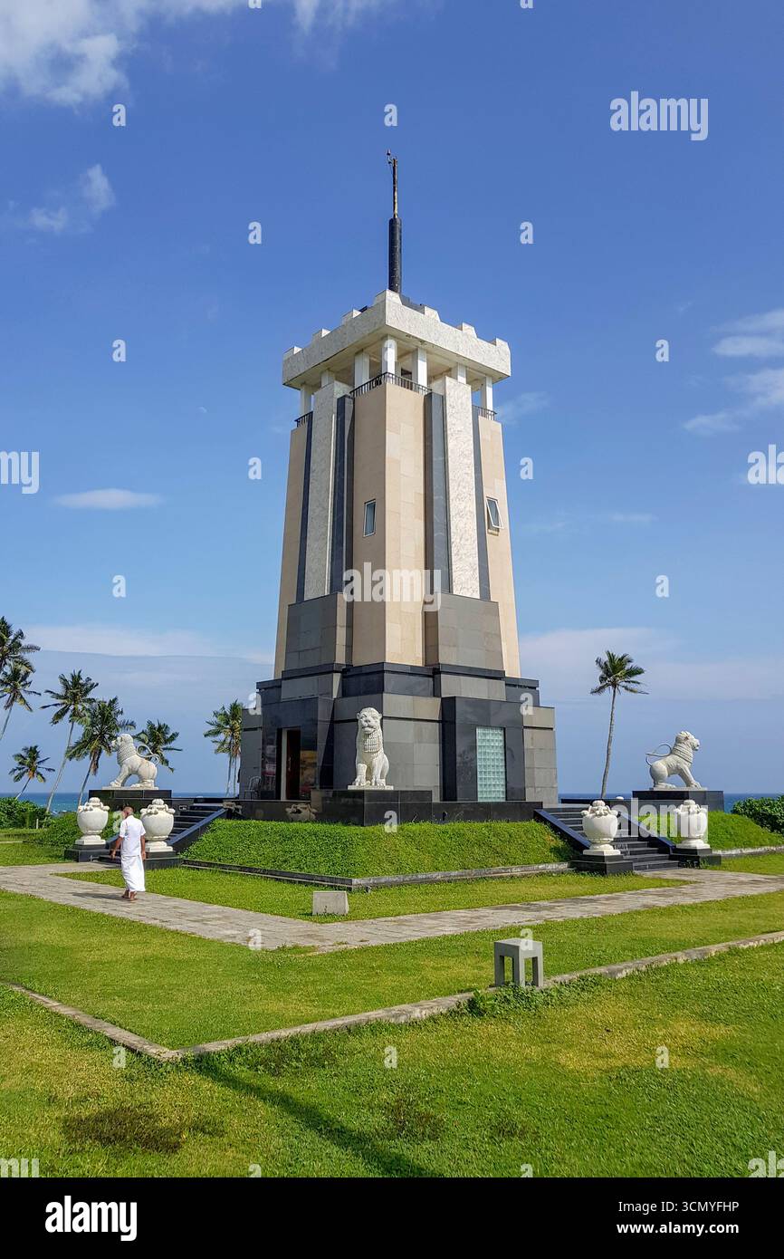 Sri Lanka - Tangalle - Dondra Head Lighthouse - White tower on coastal ...