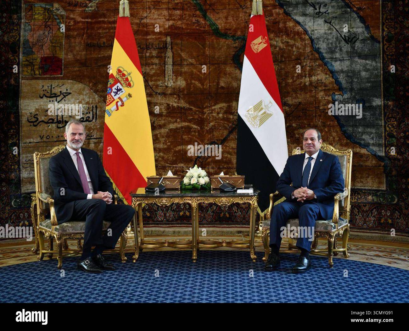 Egyptian President, Abdel Fattah El-Sisi, First Lady Intisar El-Sisi, His Majesty King Felipe VI ...