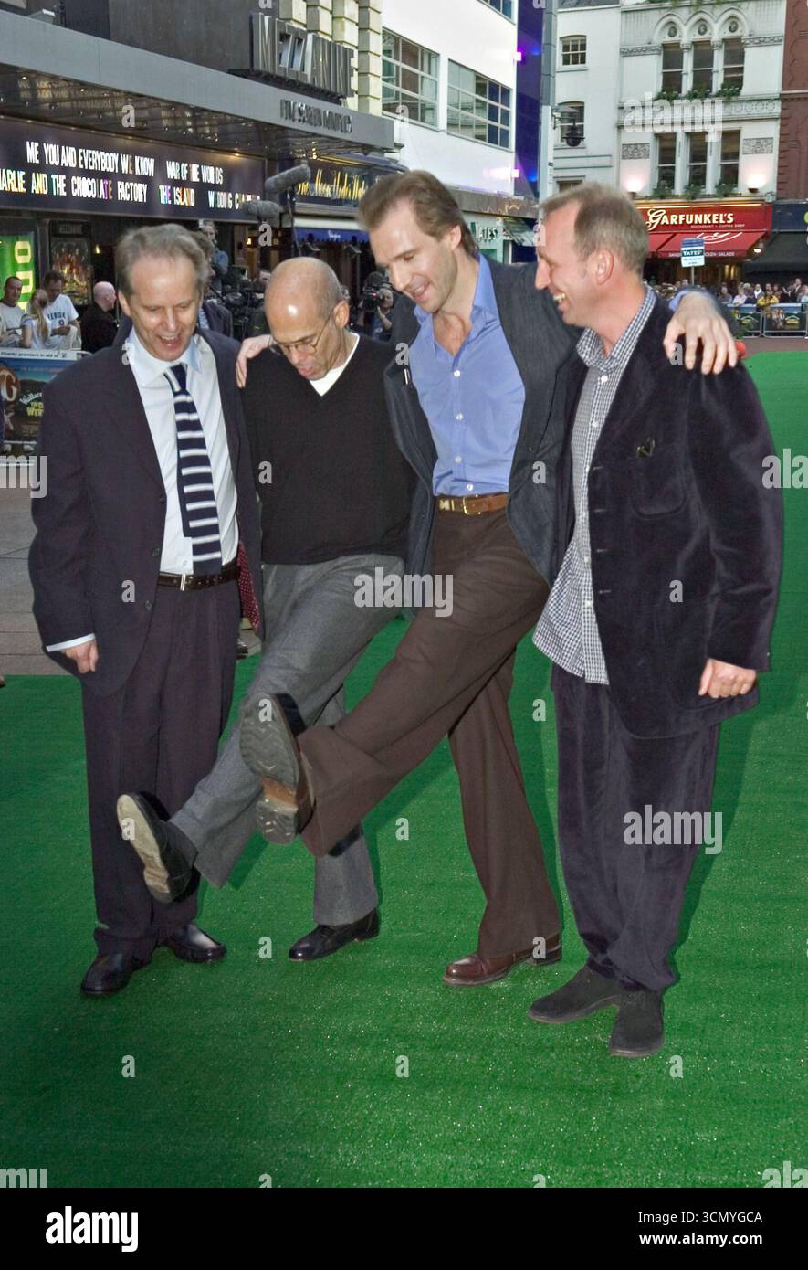 Nick Park, David Sproxton, Ralph Fiennes and Steve Box at the UK ...