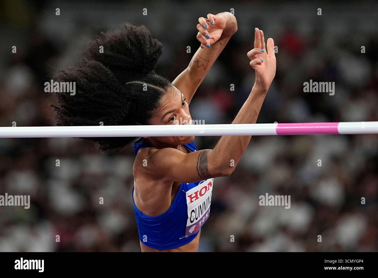 United States' Vashti Cunningham makes an attempt in the women's high ...
