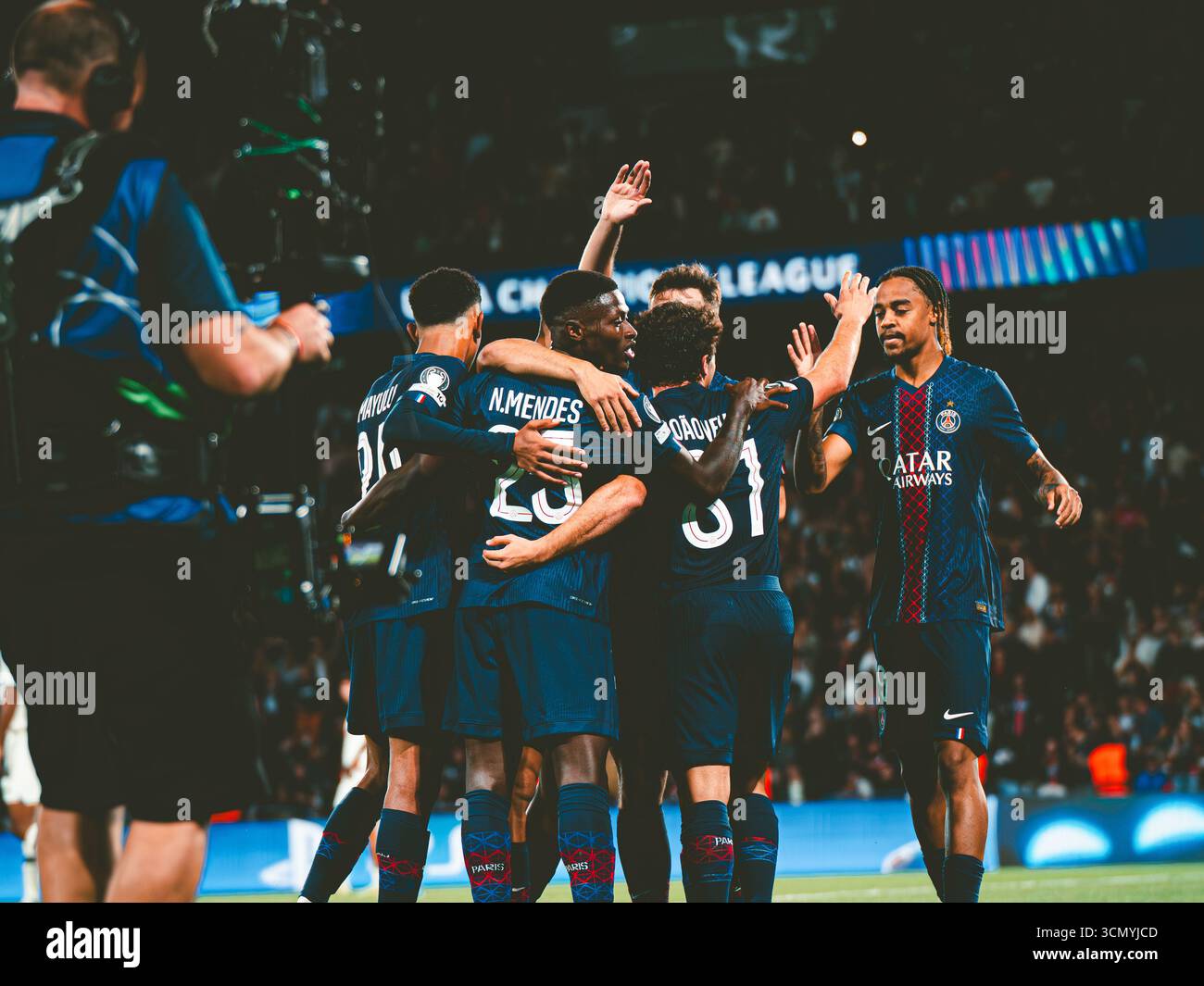 PSG - ATALANTA, UEFA Champion League 25/26, Celebrations Stock Photo ...