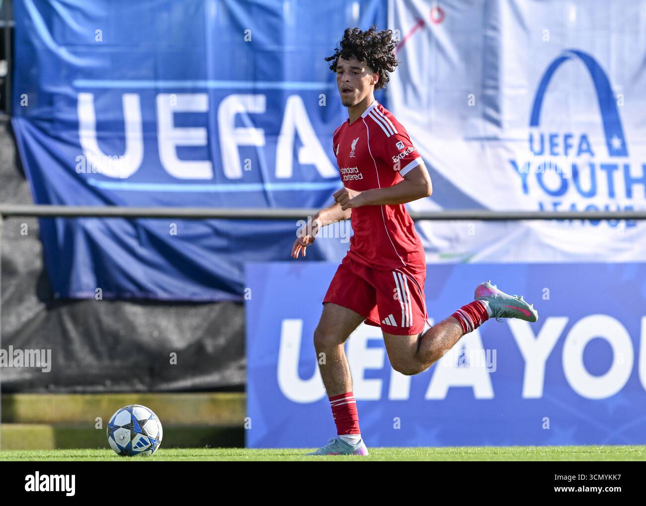Liverpool, UK. 17th Sep, 2025. DJ Esdaille of Liverpool during the ...