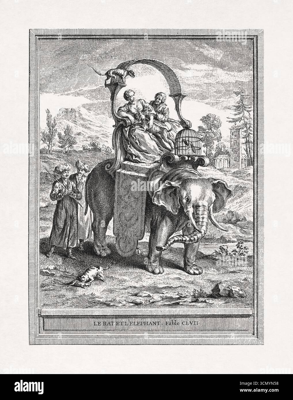 Illustration made by Jean-Baptiste Oudry in 1755 for the La Fontaine's ...