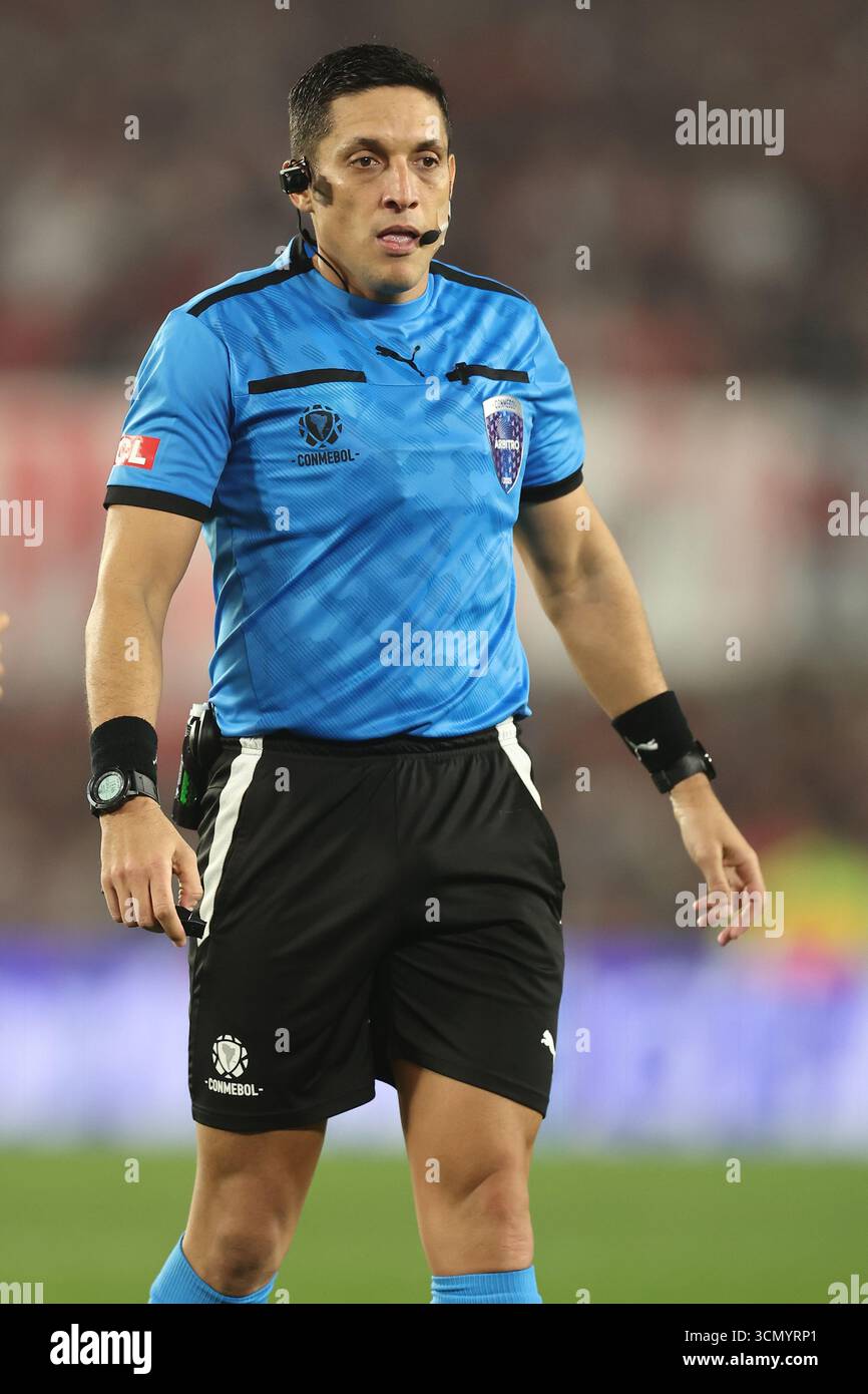 Venezuelan referee Jesus Valenzuela gestures during the CONMEBOL Copa ...
