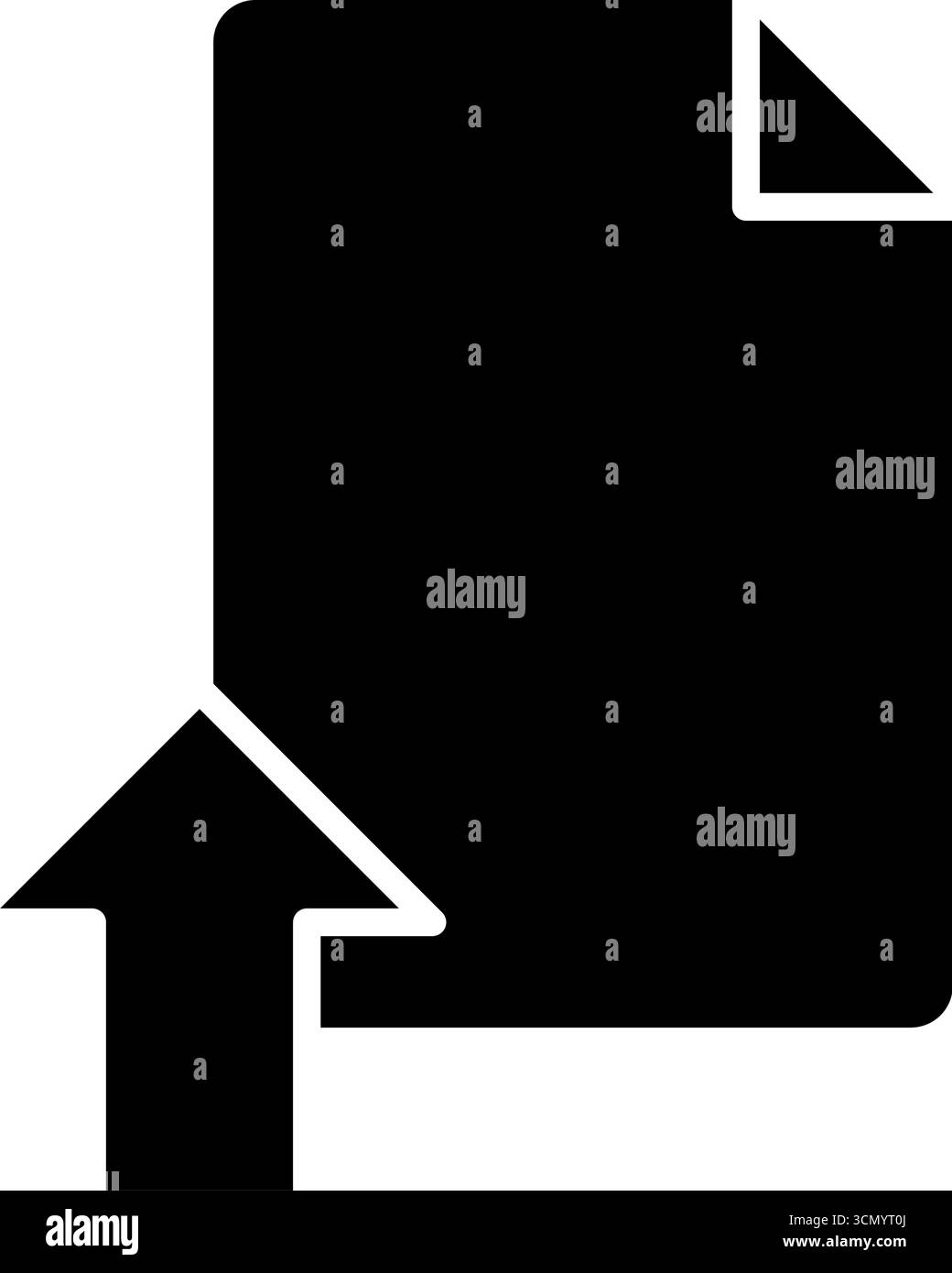 Upload file icon solid Stock Vector Images - Alamy