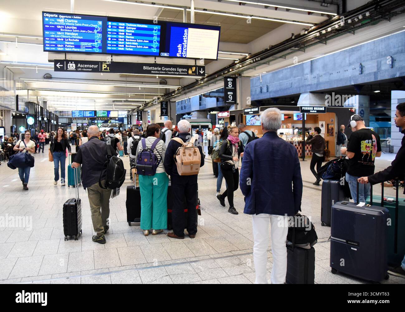 Transport strike at Montparnasse railway station in Paris, France on ...