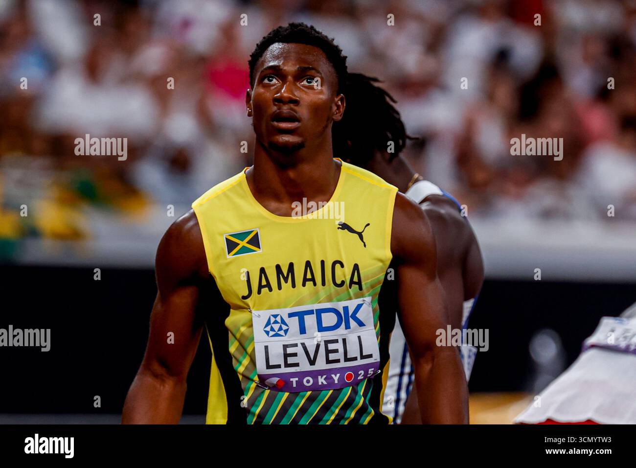 Bryan Levell of Jamaica competing in the Men's 200 Metres Semi-Final during World Athletics ...