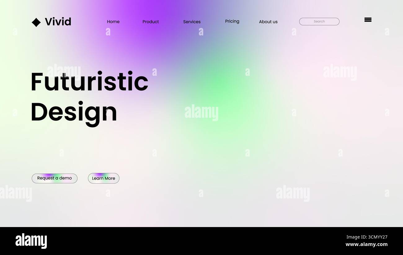 Sleek futuristic landing page hi-res stock photography and images - Alamy