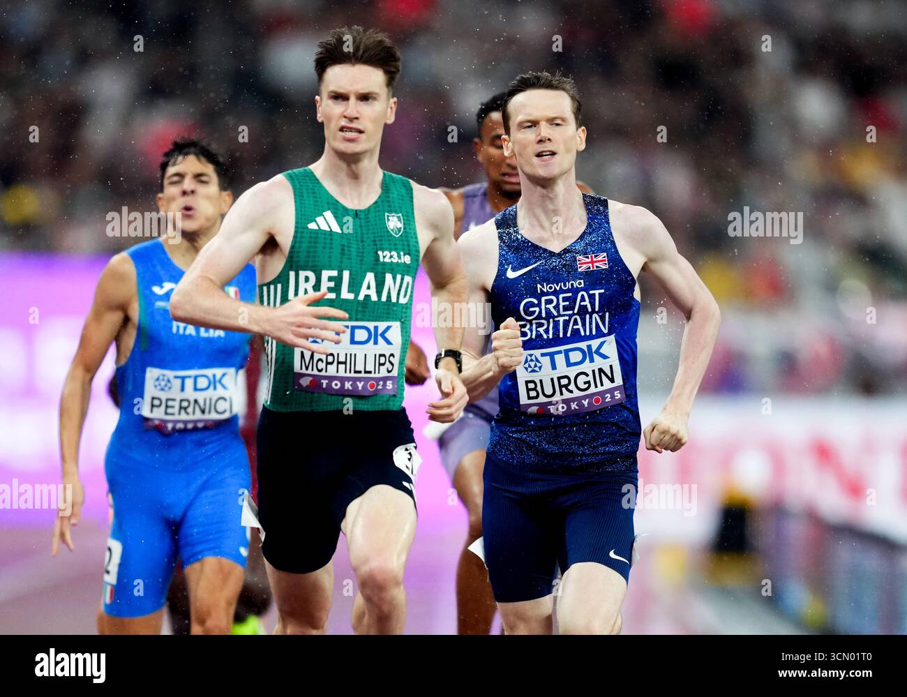 Cian McPhillips of Ireland and Max Burgin of Great Britain during the ...