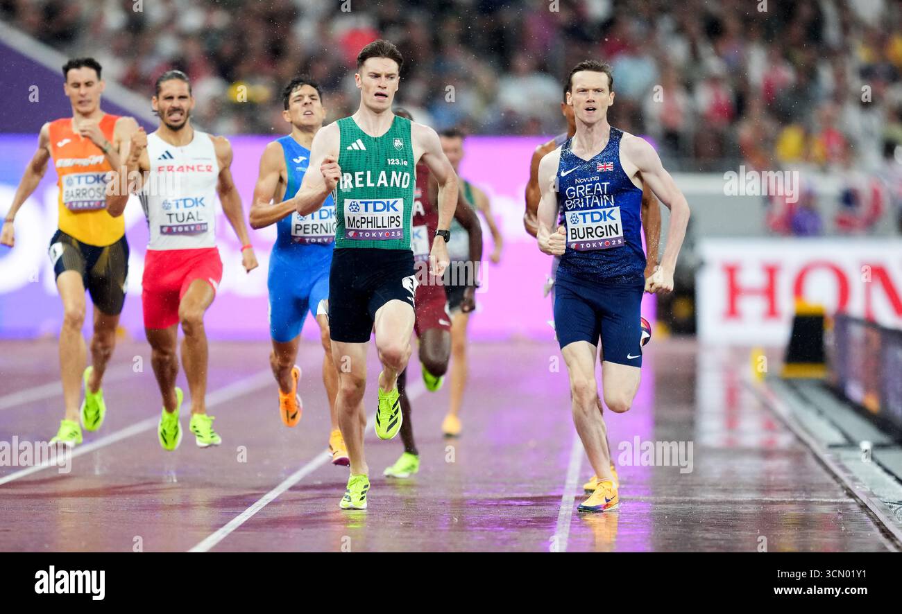 Cian McPhillips of Ireland and Max Burgin of Great Britain during the ...