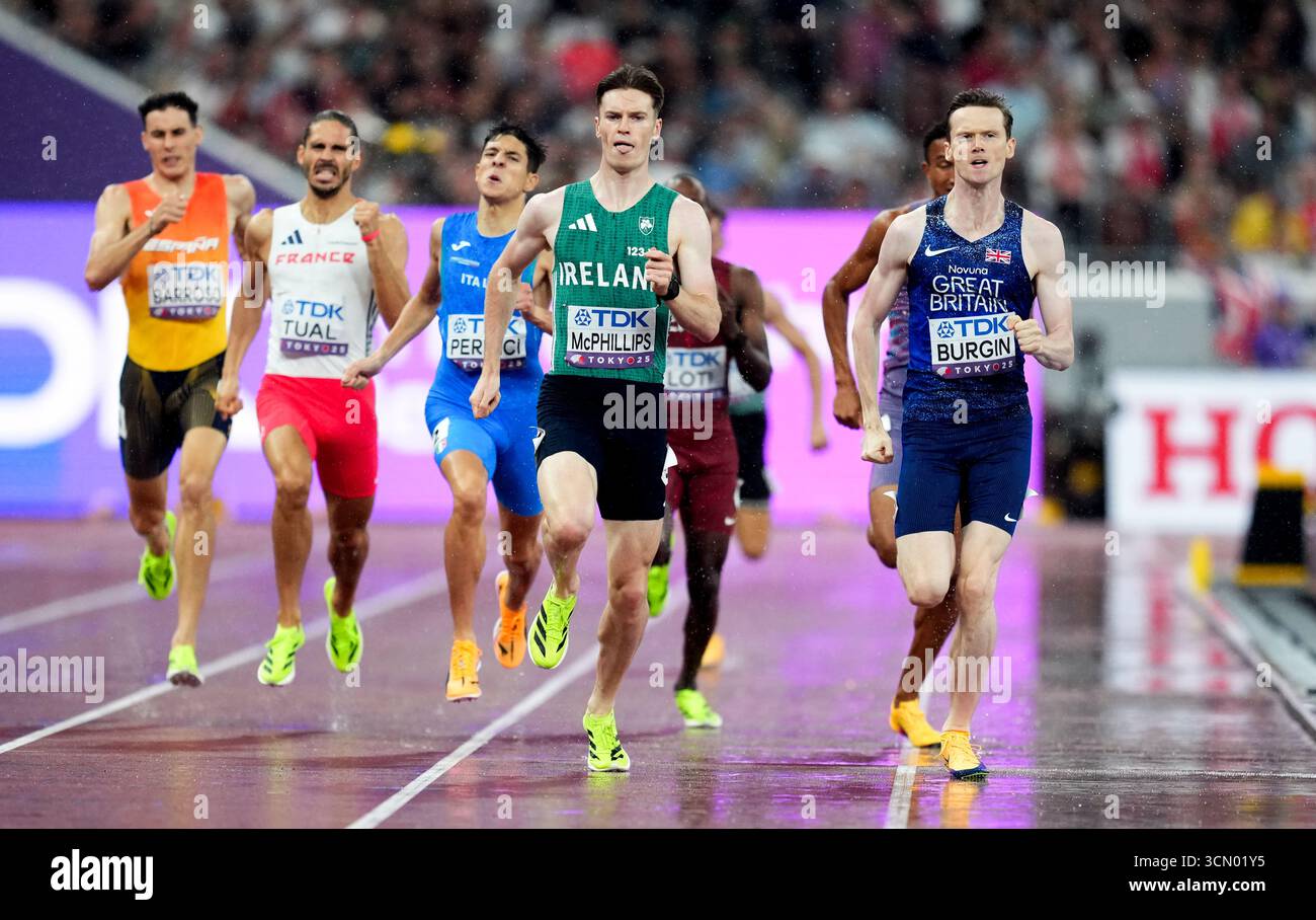 Cian McPhillips of Ireland and Max Burgin of Great Britain during the ...
