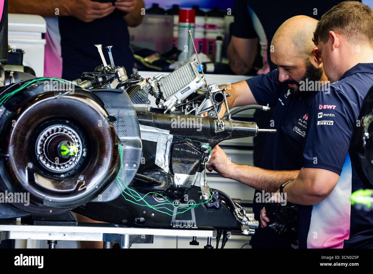 Alpine F1 Team A525 Mechanics Working On The Gearbox During The 2025