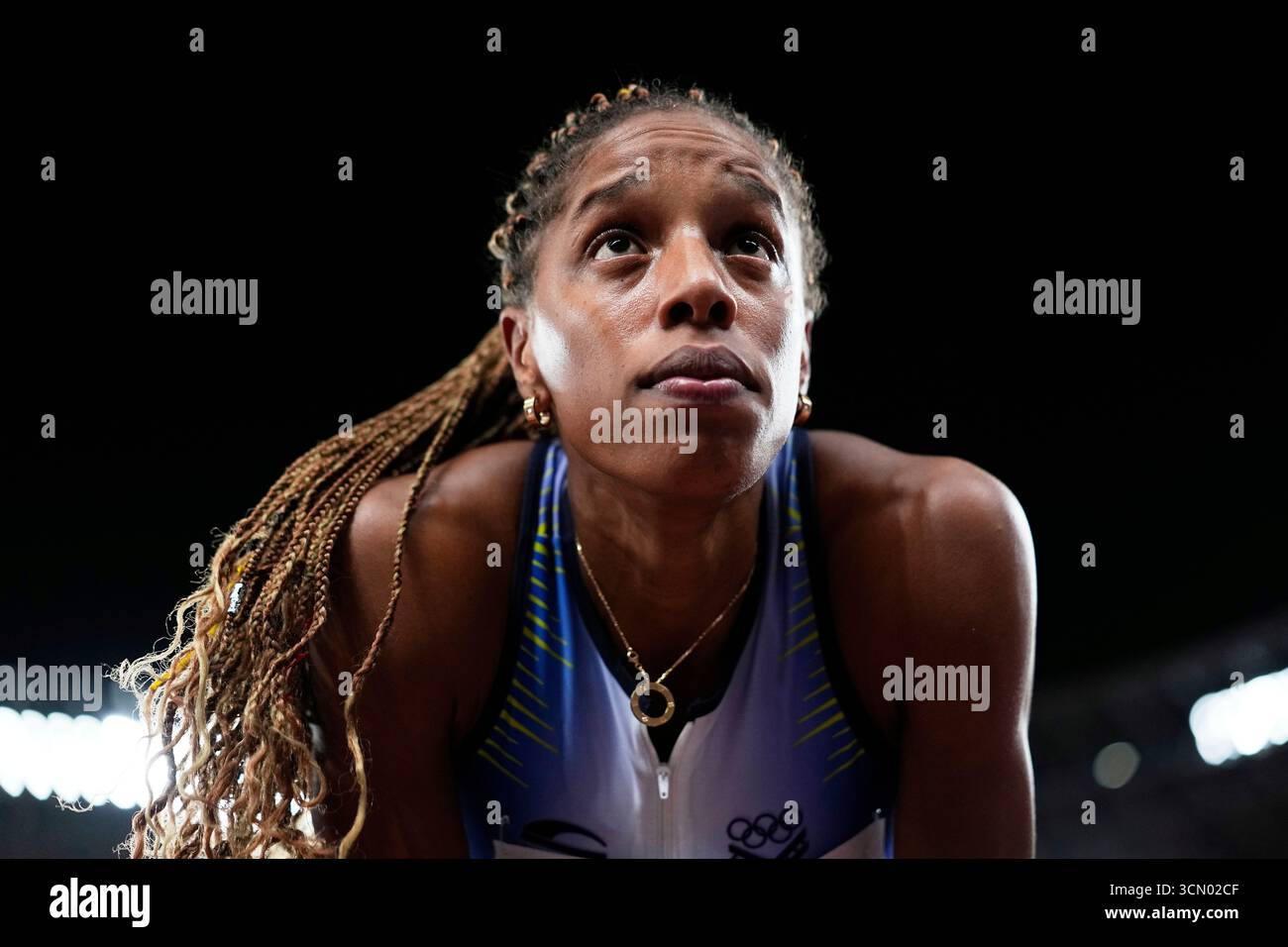 Venezuela's Yulimar Rojas reacts after an attempt in the women's triple ...