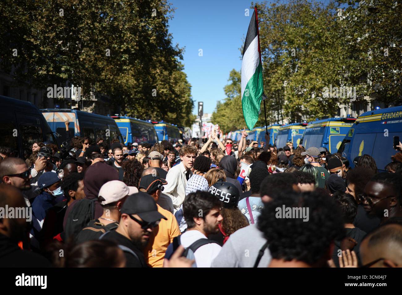 Protestors during a day of nationwide strikes and protests called by ...