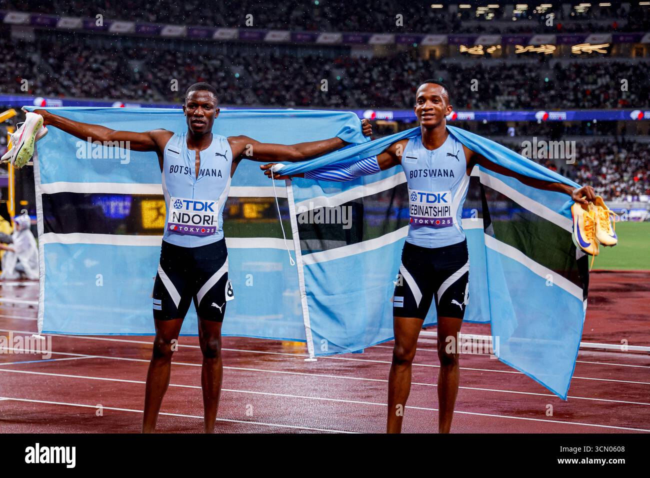 third Bayapo Ndori of Botswana and winner Busang Collen Kebinatshipi of ...