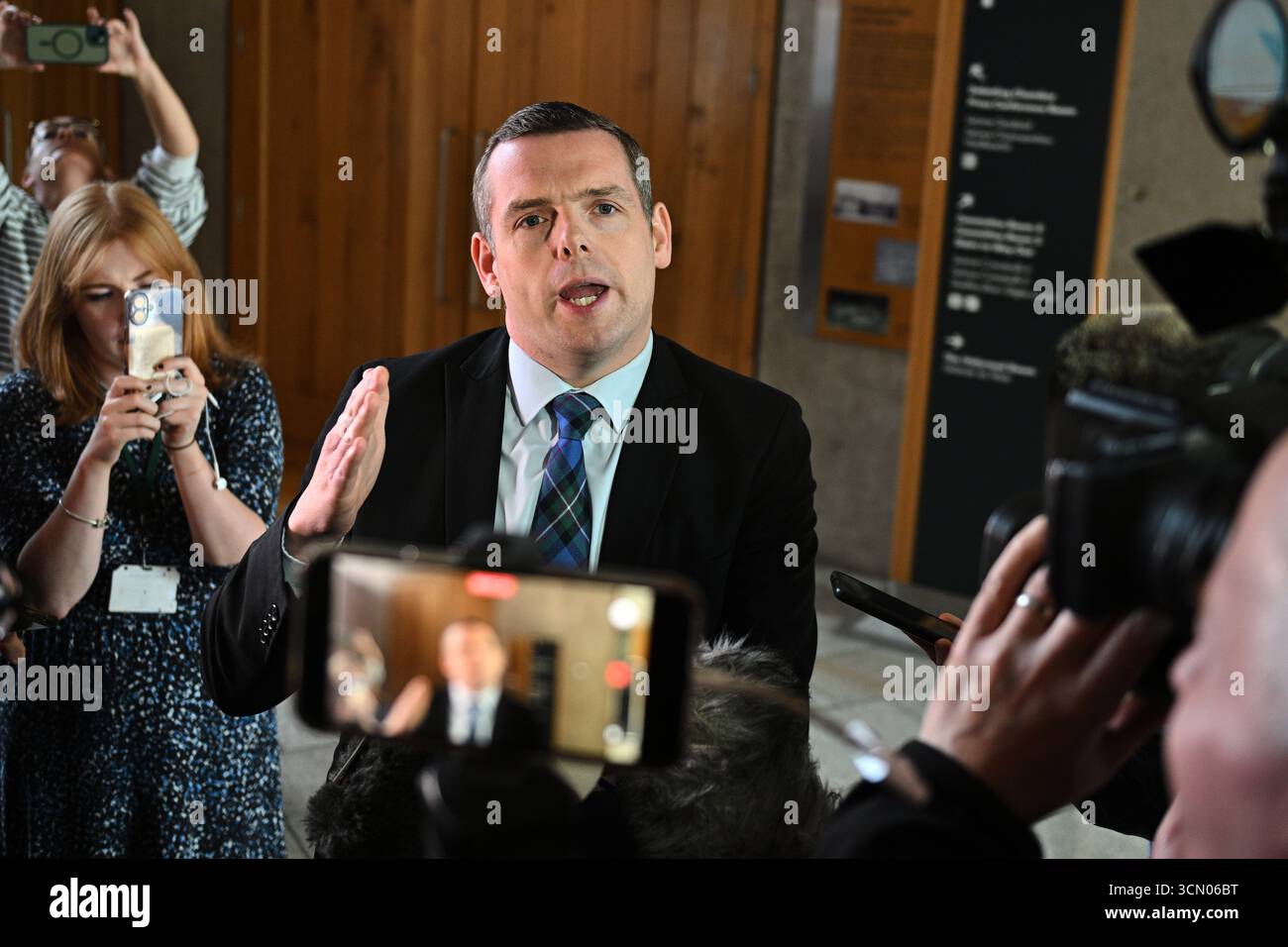 Edinburgh Scotland, UK 18 September 2025. Douglas Ross MSP at the ...