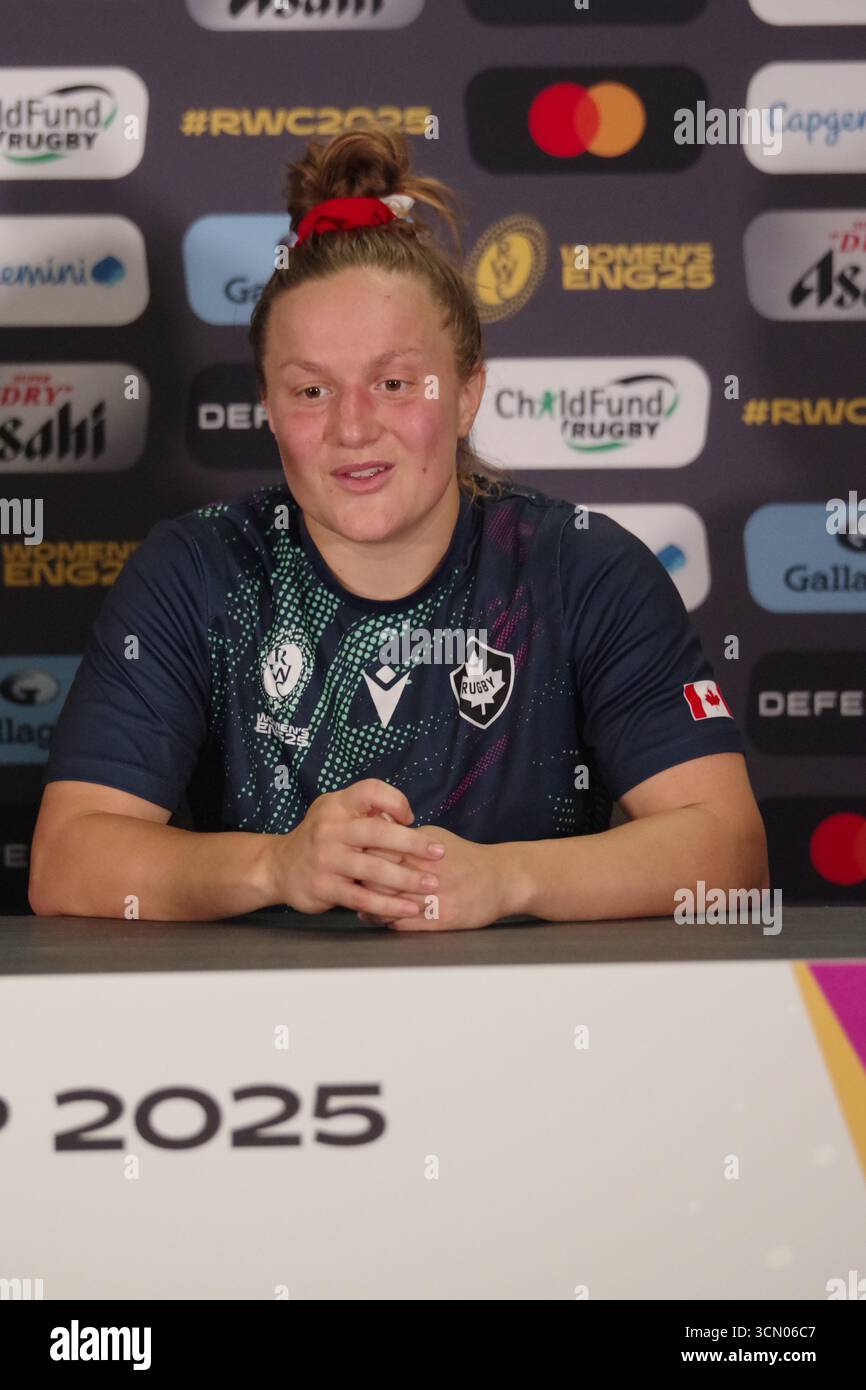 Bristol, England, 18 September 2025. Justine Pelletier talking at the ...