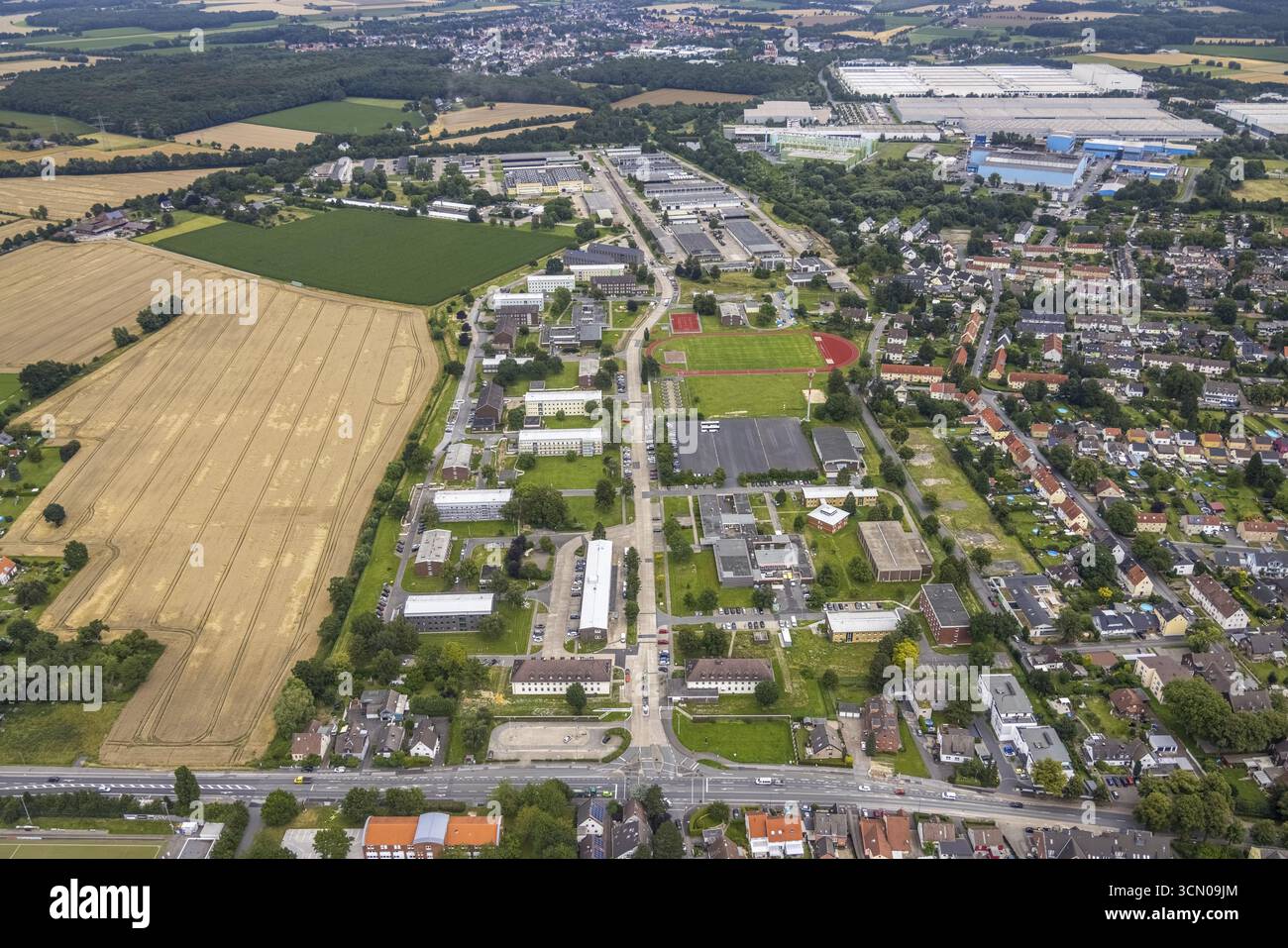 Aerial Photo Glueckauf Kaserne Military Area Koenigsborn Unna Ruhr