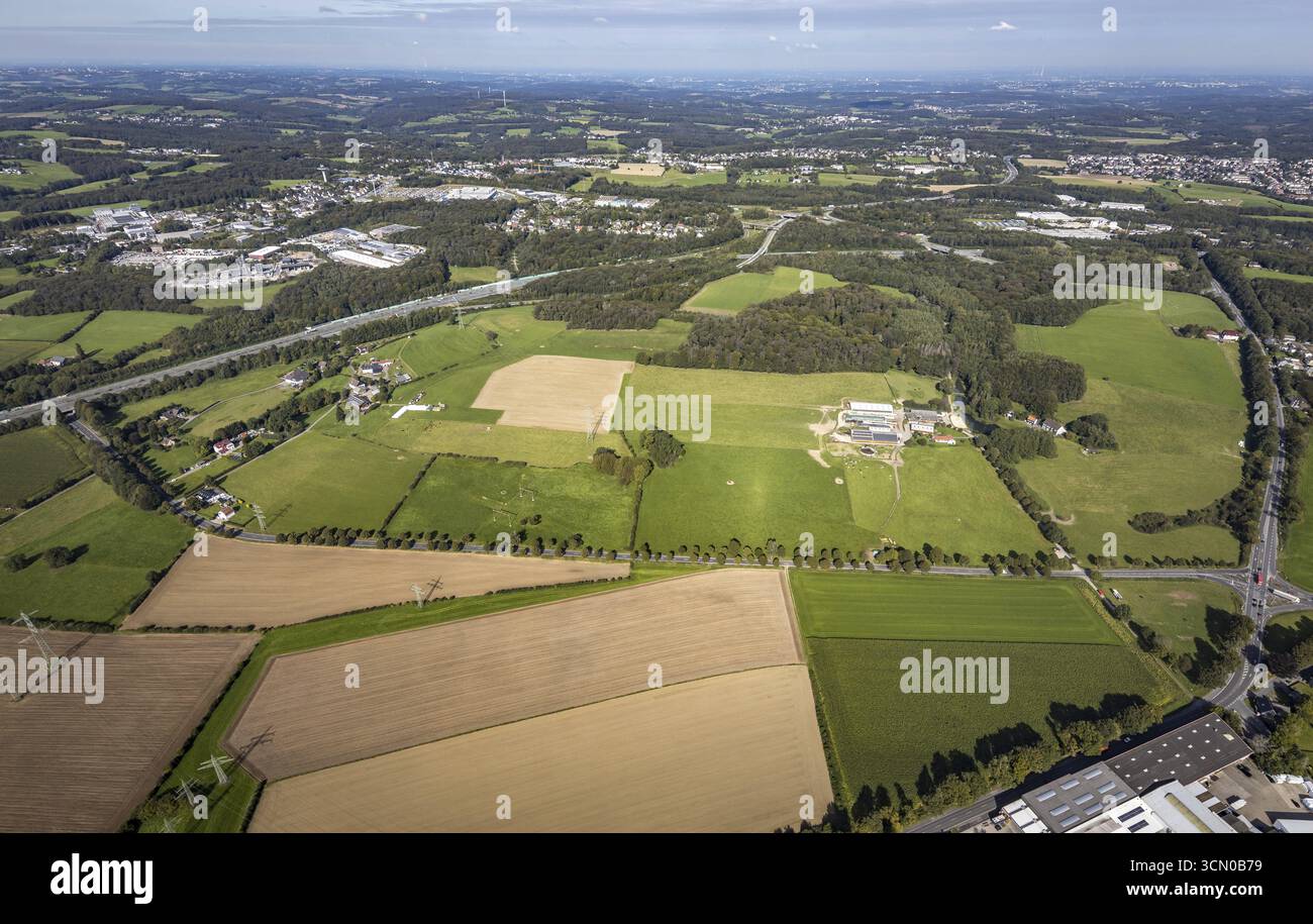 Aerial view, Farm Simon surrounded by meadows and fields between ...