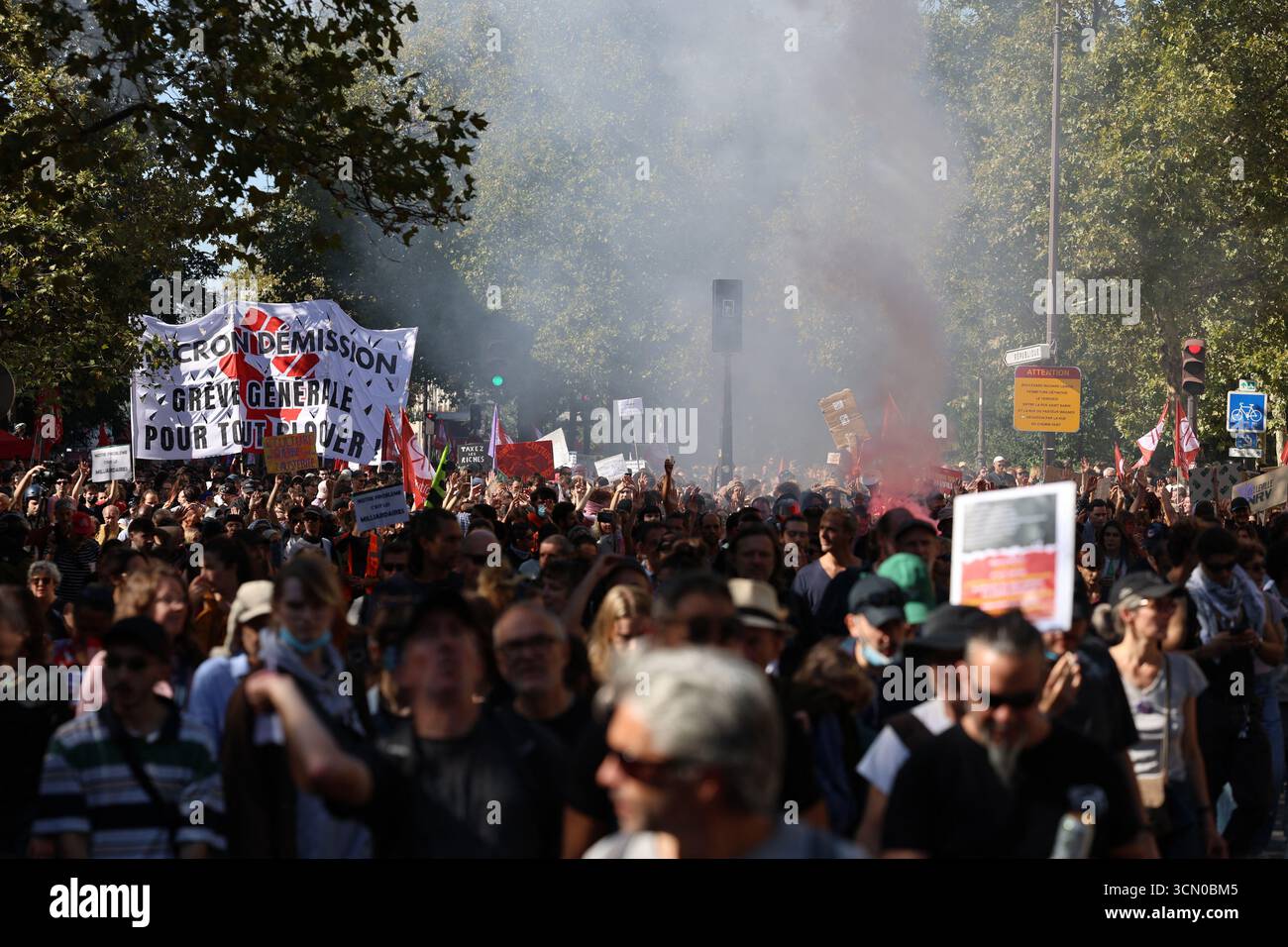 Demonstration in Paris, France on September 18, 2025, during a day of ...