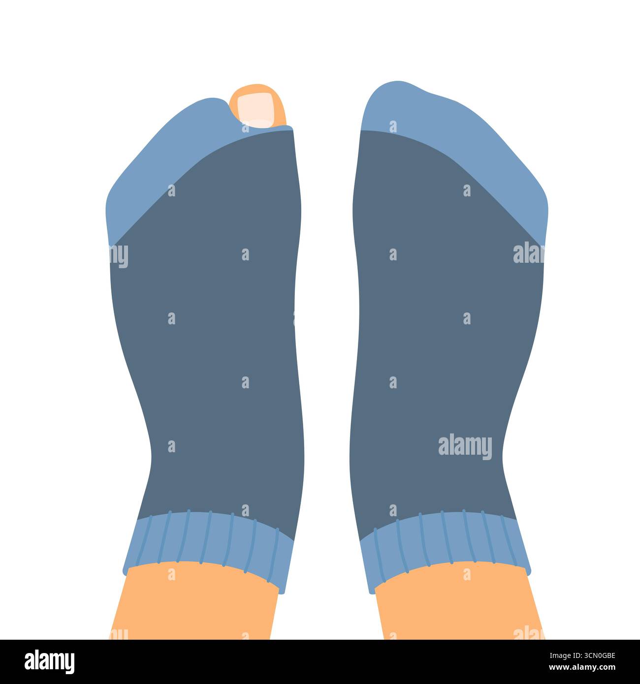Socks with a hole Stock Vector Images - Alamy
