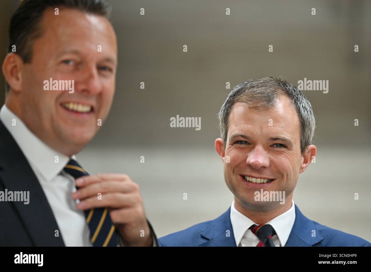 Edinburgh Scotland, UK 18 September 2025. Andrew Bowie MP with Russell ...