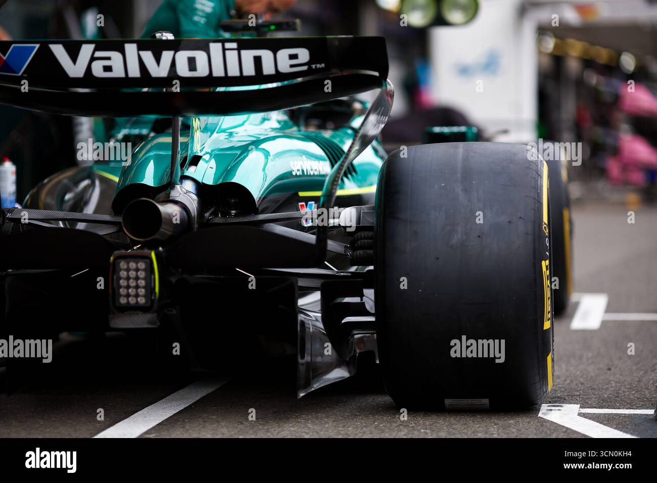Aston Martin F1 Team AMR25, mechanical detail rear brake duct during ...