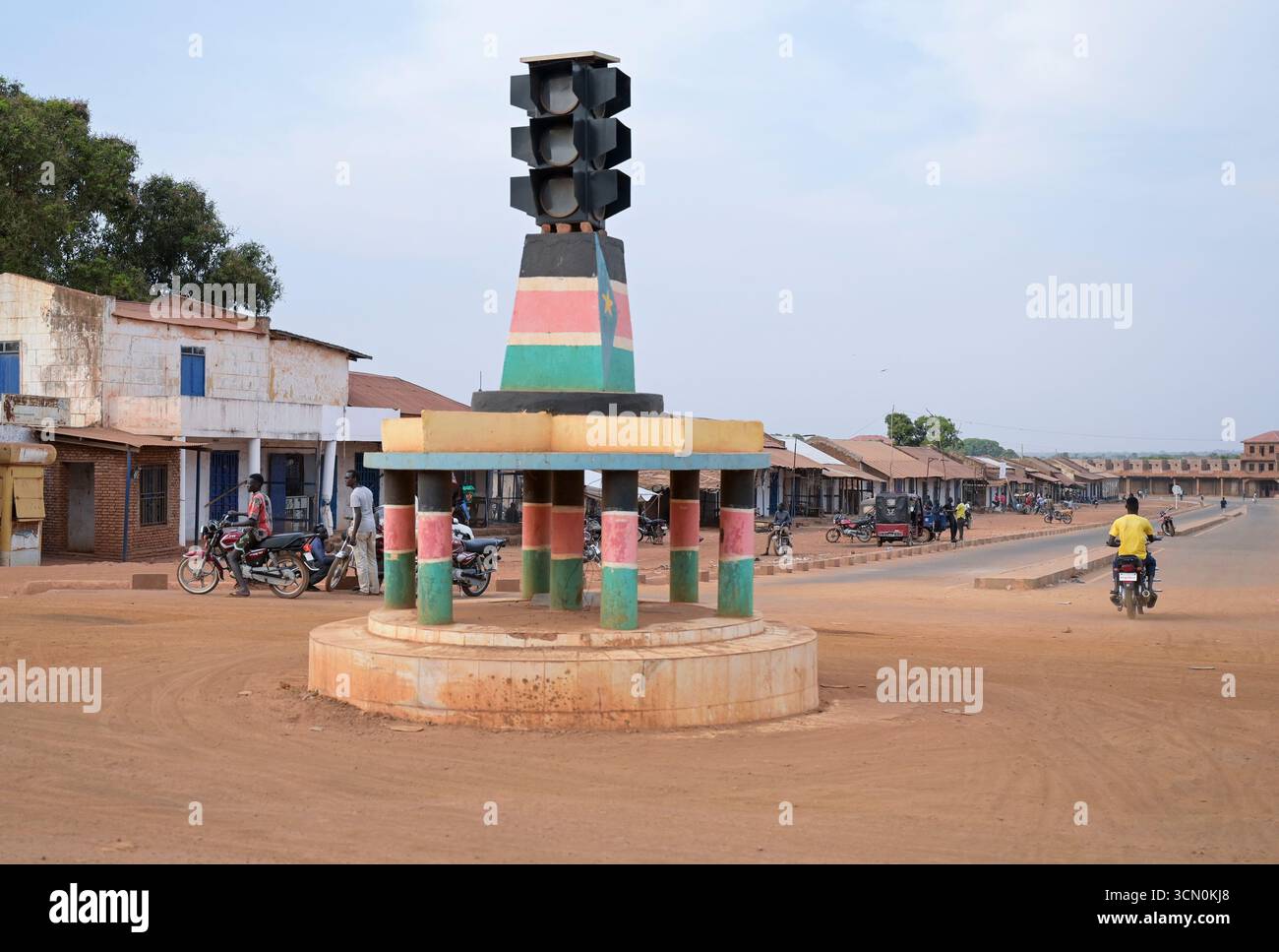 SOUTH-SUDAN, state Western Bahr el Ghazal, town Wau, roundabout with ...
