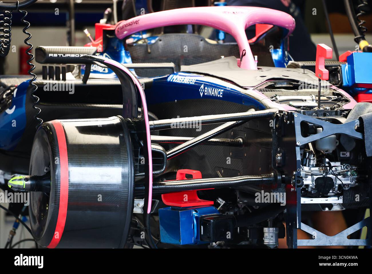 Alpine F1 Team A525, mechanical detail front suspension during the 2025 Formula 1 Qatar Airways ...