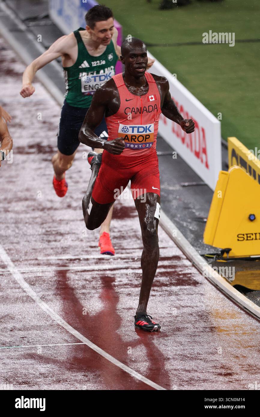 Marco Arop (CAN) finishes 1st his 800m semi-final during the World ...