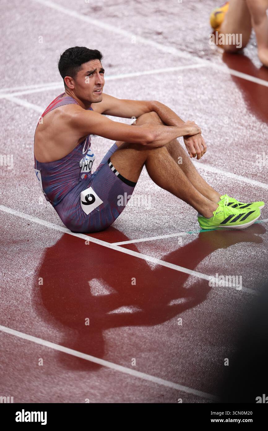 Bryce Hoppel (USA) after his 800m semi-final during the World Athletics ...
