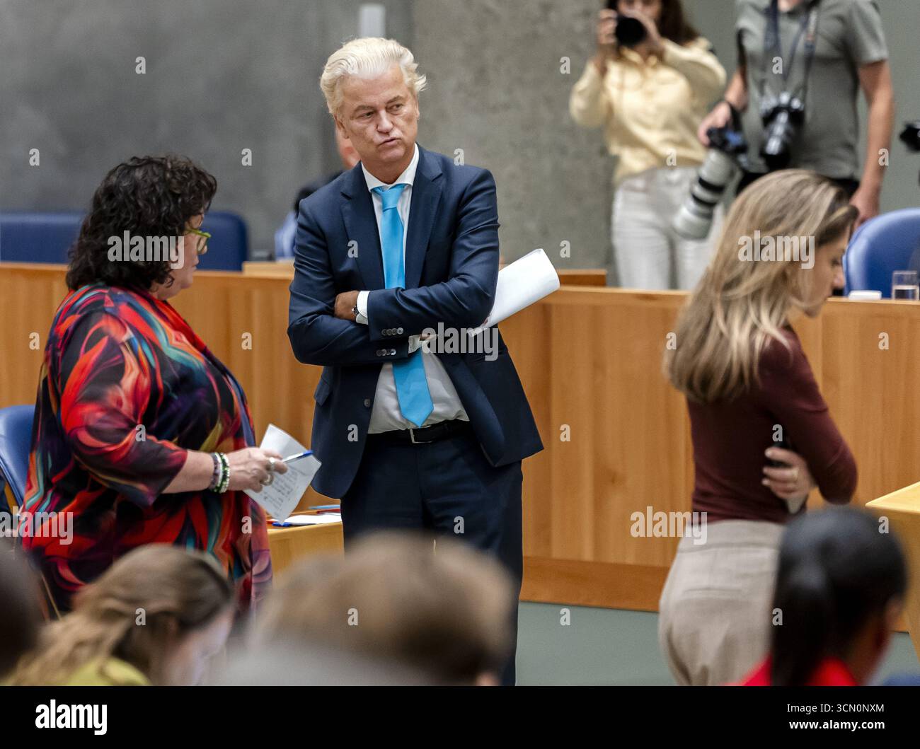 THE HAGUE – Caroline van der Plas (BBB), Geert Wilders (PVV), and Dilan ...