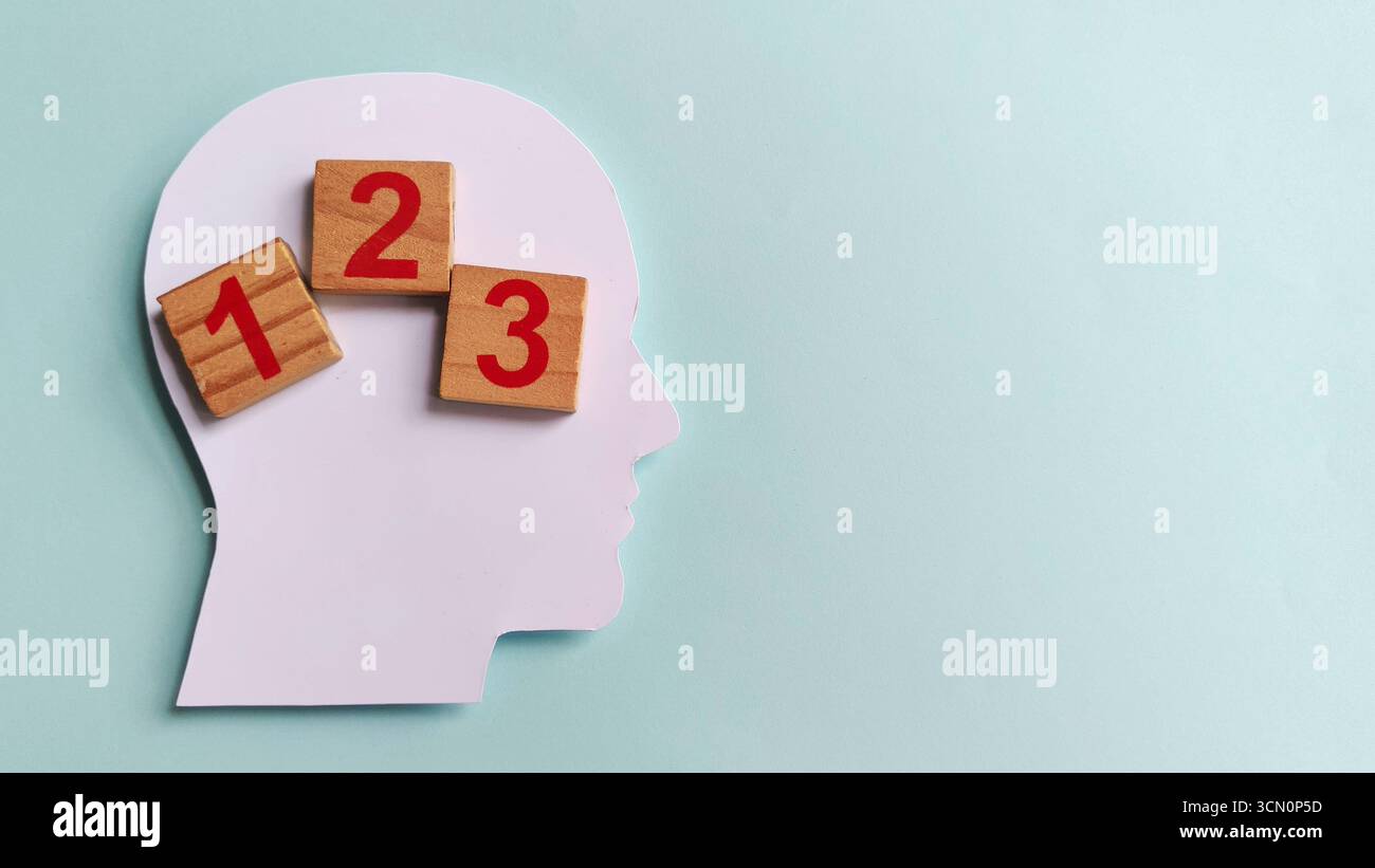 A Sequence of Numbers in the Mind Stock Photo - Alamy