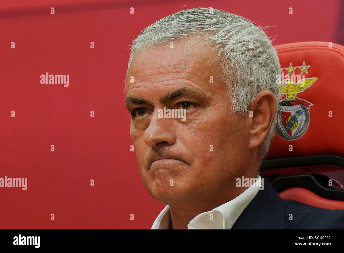 José Mourinho attends a press conference in Lisbon, Thursday, Sept. 18 ...