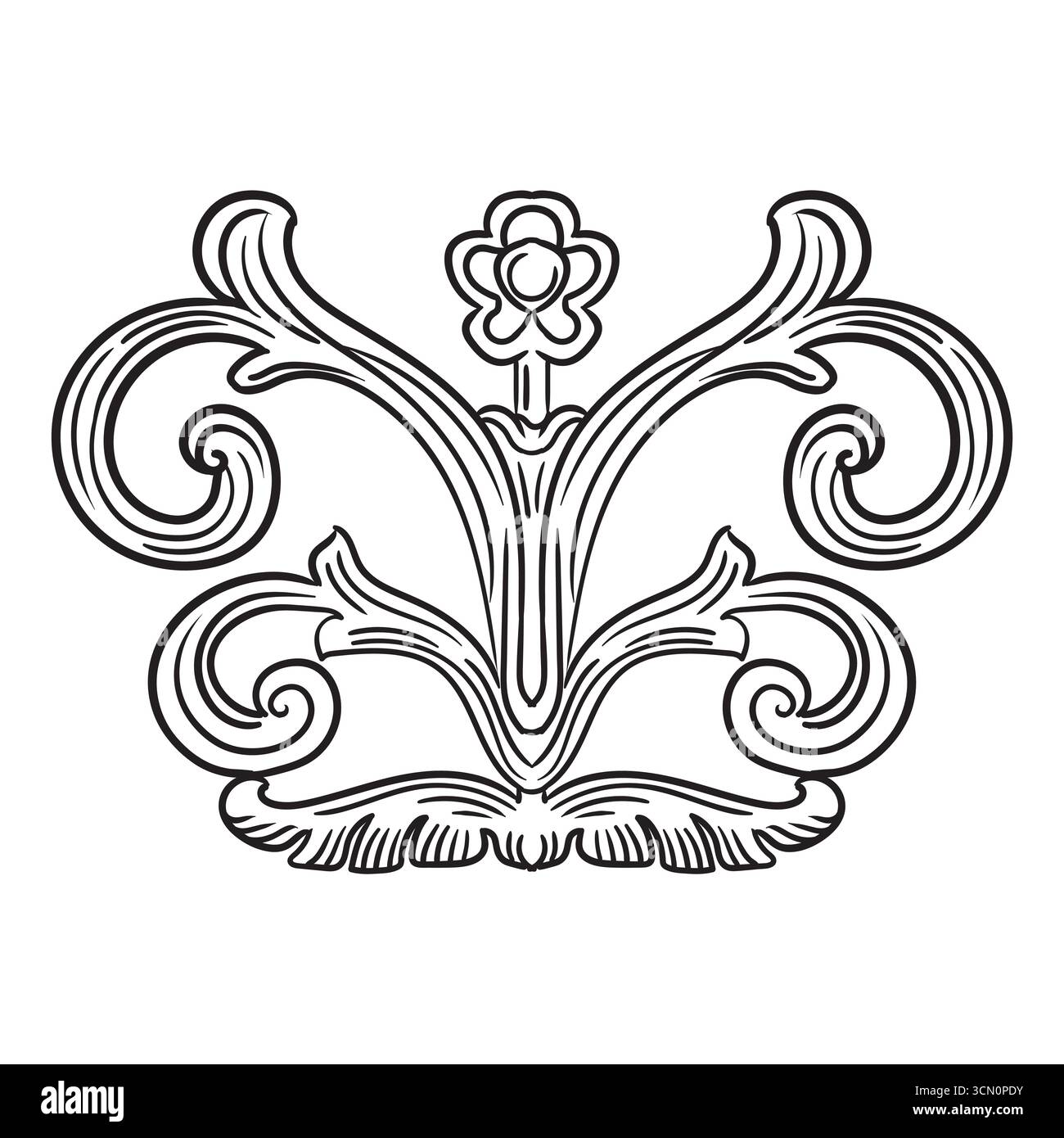 Symmetrical scroll Cut Out Stock Images & Pictures - Alamy