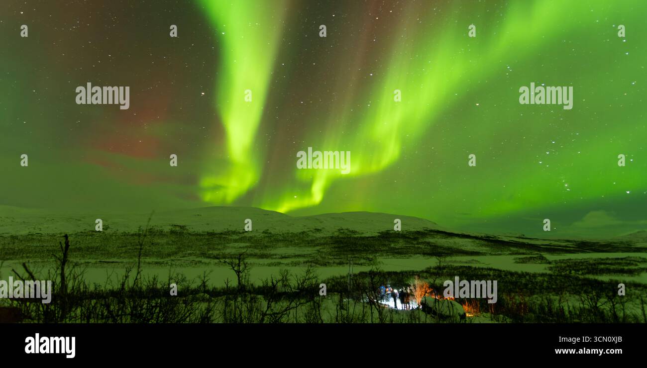 Panorama northern lights aurora hi-res stock photography and images - Alamy