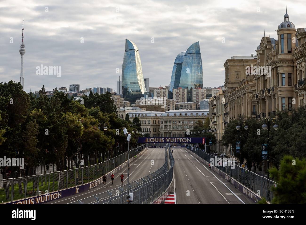 BAKU, AZERBAIJAN - SEPTEMBER 18: A general view of the track during ...
