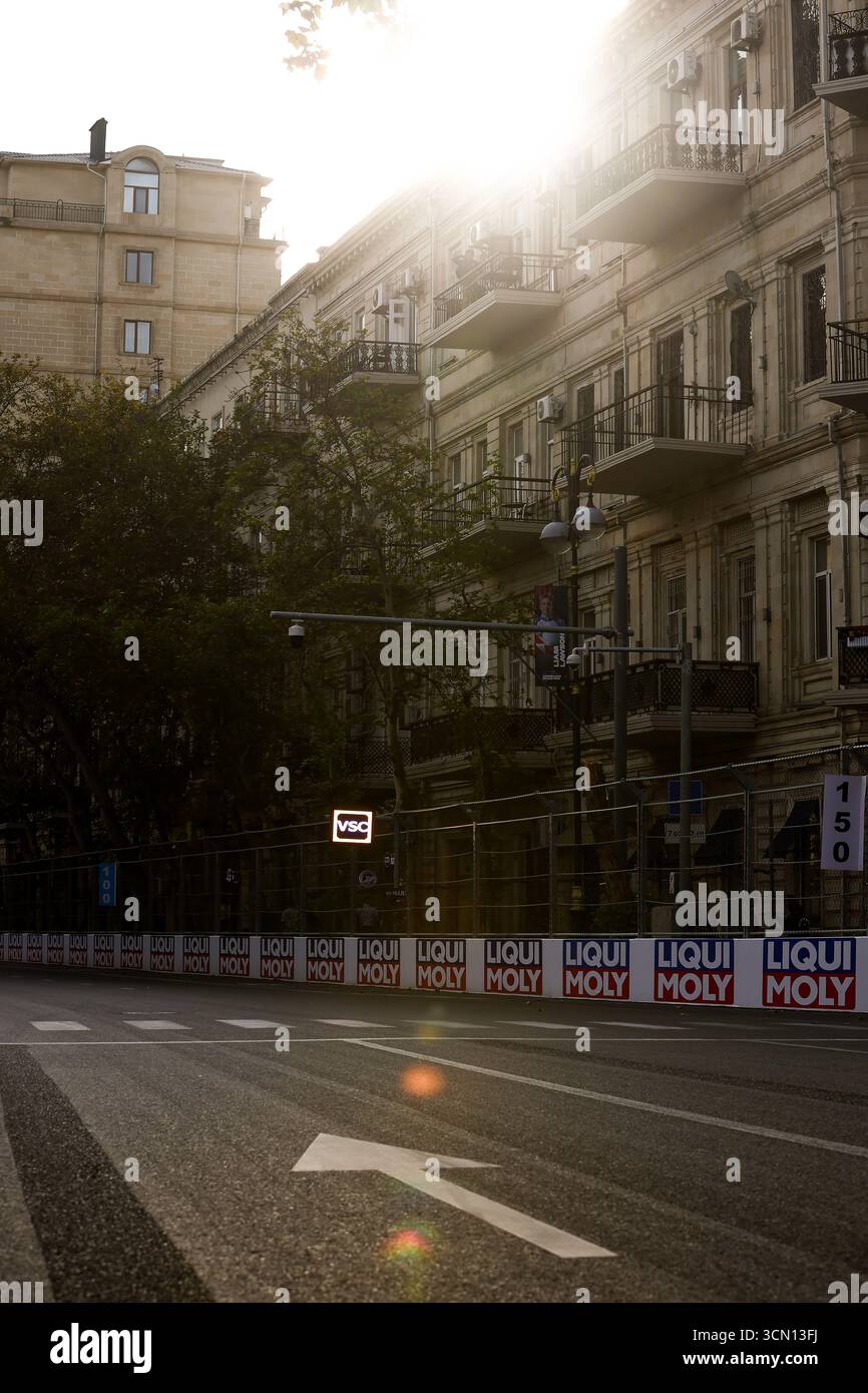 BAKU, AZERBAIJAN - SEPTEMBER 18: A general view of the track during ...