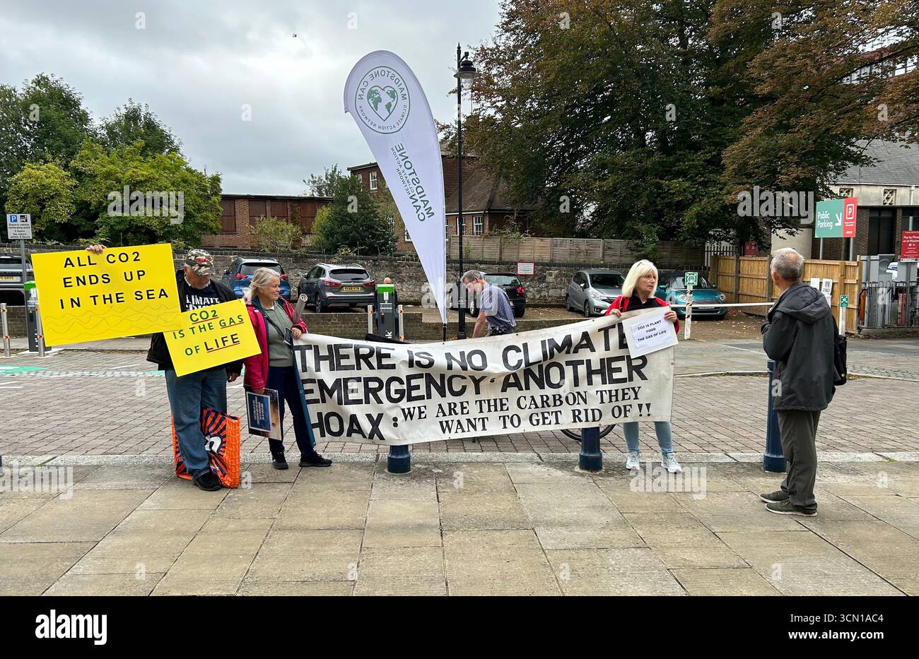 Protesters gather outside Kent County Council at Sessions House in ...