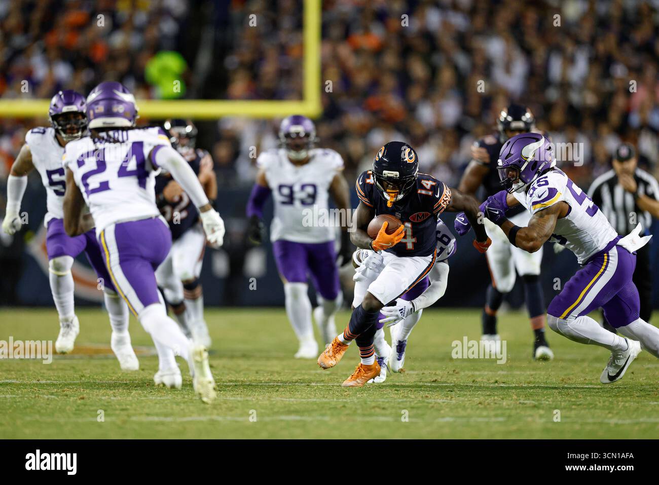 Minnesota Vikings safety Theo Jackson (26) tackles Chicago Bears wide ...