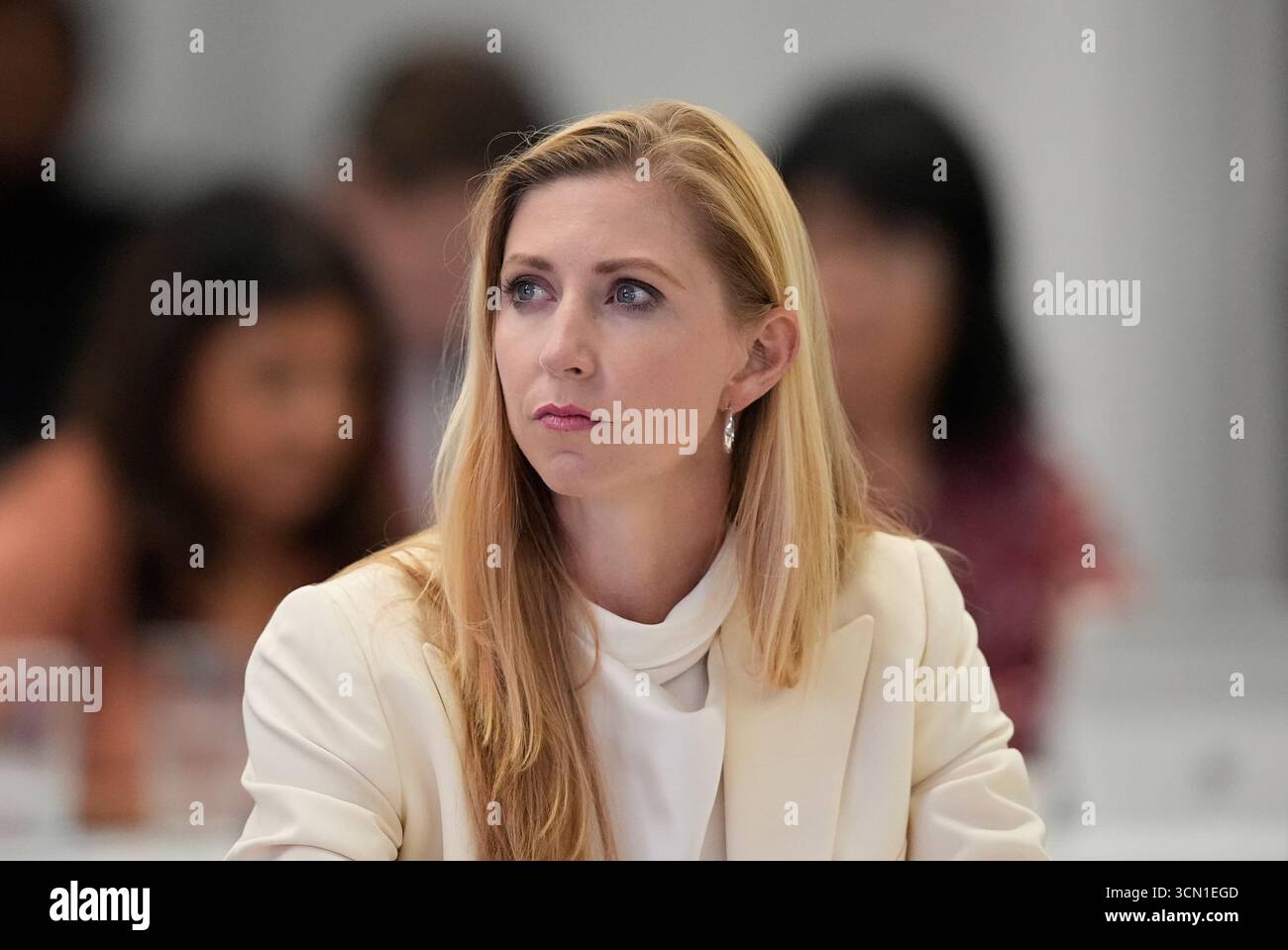 Committee member Hillary Blackburn, listens during a meeting of the Advisory Committee on ...