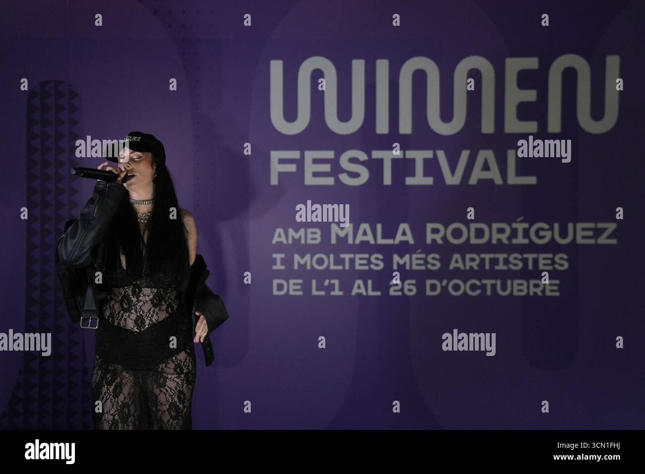 Singer Mala Rodríguez, during her performance to present the Wimen ...