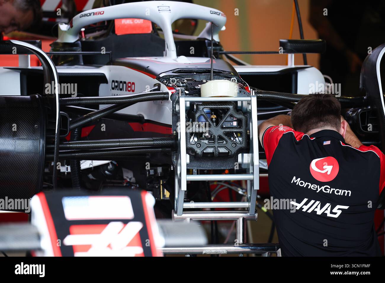 Haas F1 Team VF-25, Mechanical detail front suspension during the 2025 ...