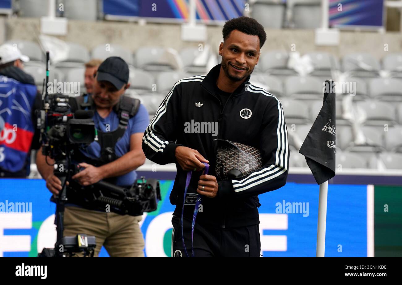 Newcastle United's Jacob Murphy arrives before the UEFA Champions ...