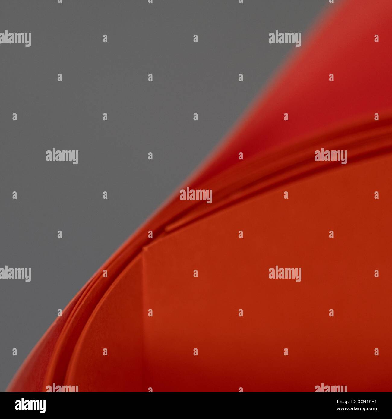Abstract red orange paper curve background. Minimal geometric ...