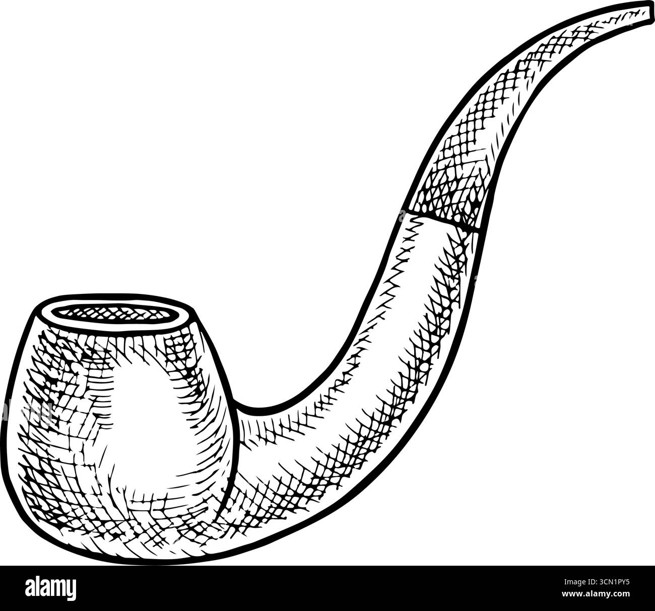 Pipe drawn in black Black and White Stock Photos & Images - Alamy