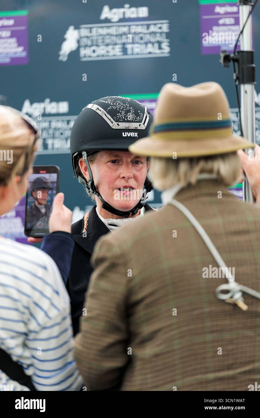 Malin Hansen-hotopp of Germany being interviewed after the dressage ...