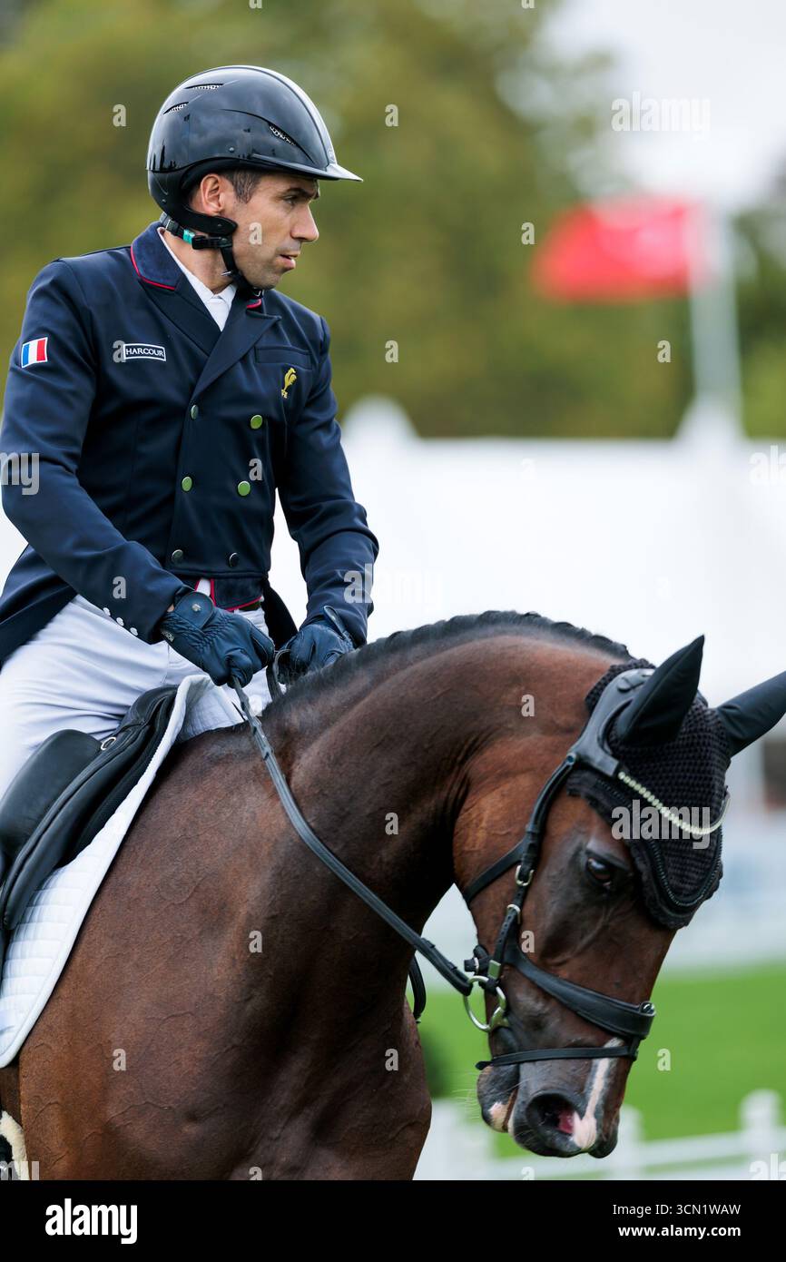 Luc Chateau of France with Cocorico De L'ebat during the dressage at ...