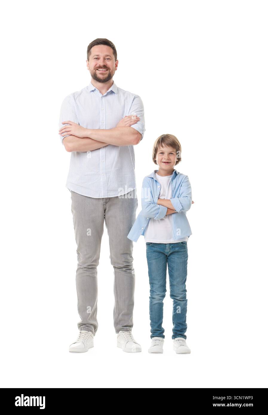 Father son cheerful portrait Cut Out Stock Images & Pictures - Alamy
