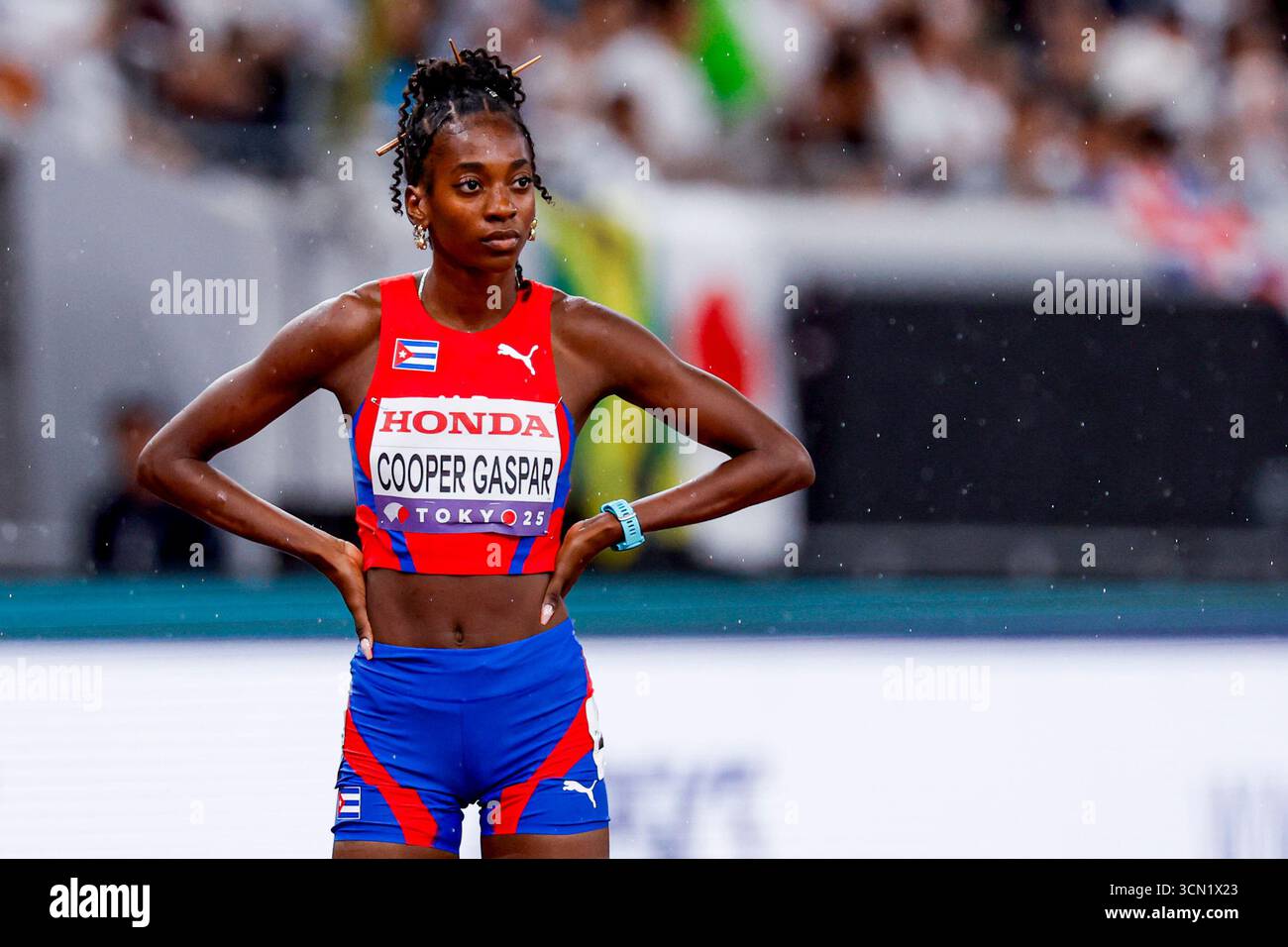 Daily Cooper Gaspar of Cuba competing in the Women's 800 Metres during ...